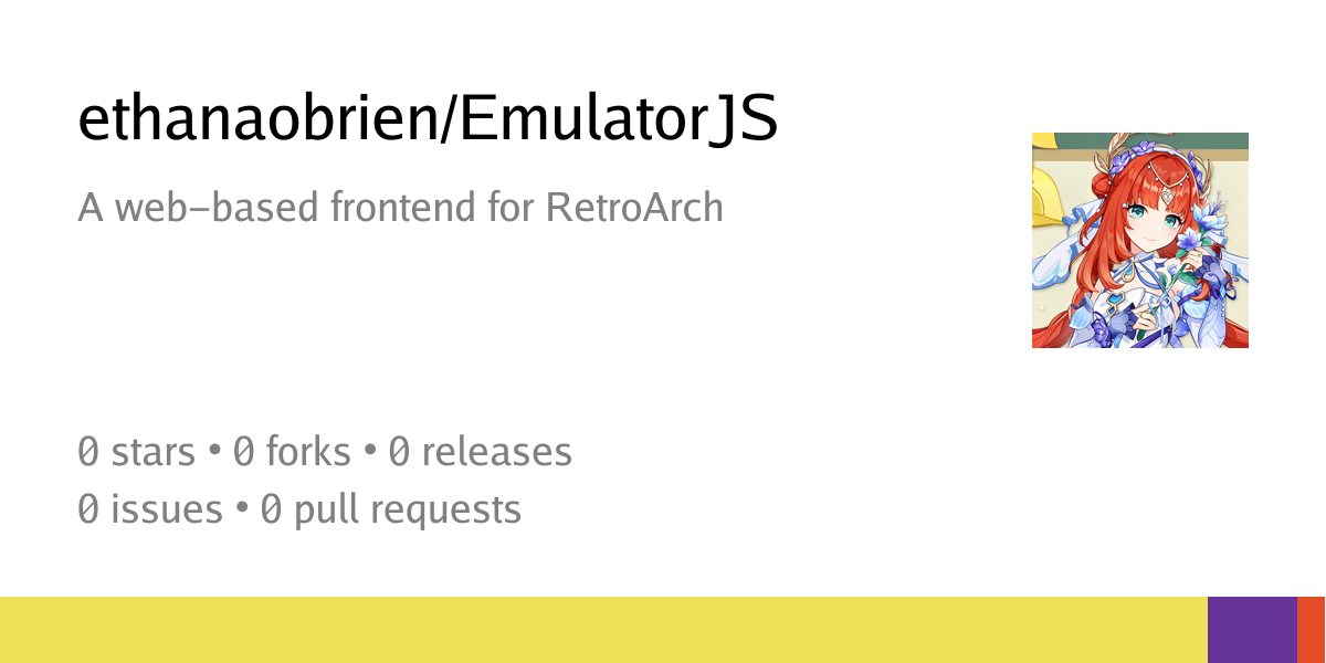 ethanaobrien/EmulatorJS: A web-based frontend for RetroArch - The ...