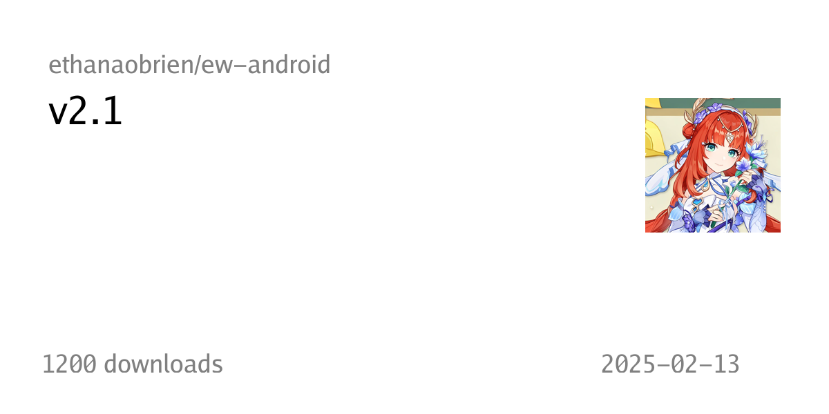 v2.1 - ethanaobrien/ew-android - The sleepy place